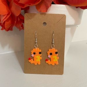 Hand Crafted | Jewelry | Perler Bead Charmander Pokmon Earrings | Poshmark
